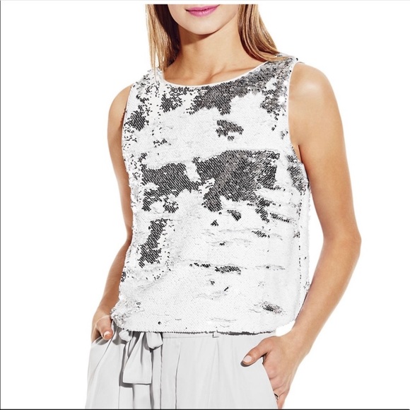 Vince Camuto | Tops | Vince Camuto Sequin Top | Poshmark